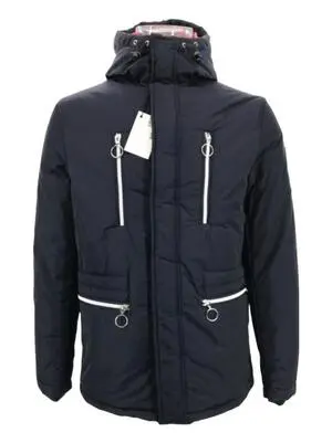 Moschino Hooded Cotton Jacket With Long Sleeves - Black