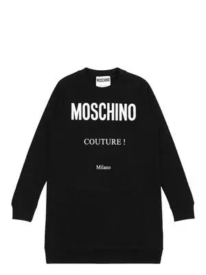 Moschino Round Neck Logo Sweater - Black