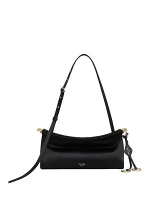 Alaïa Le Click East West Small Bag In Satin - Black