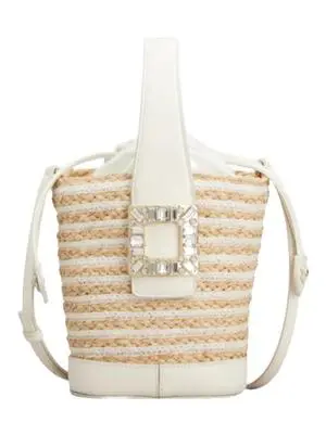 ROGER VIVIER Viv Skate Mini Bucket Bag - White