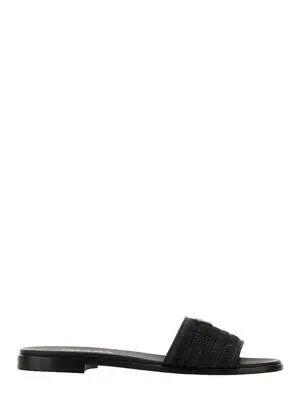 Prada Logo Detailed Slip-on Sandals - Black