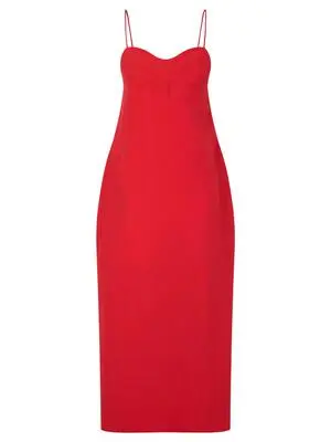 RÓHE Dahippa Cotton Dress With Corset Detail - Red