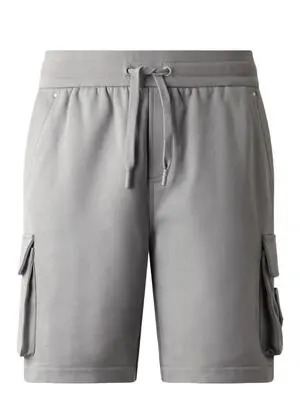Moose Knuckles Moose Knuckles Drawstring Cargo Shorts With Ribbed Waistband And Cuffs Gray