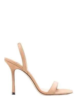 JIMMY CHOO Suede Slingback Sandals - Nude