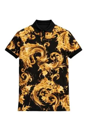 Versace Baroque-print Polo Shirt - Multicolor