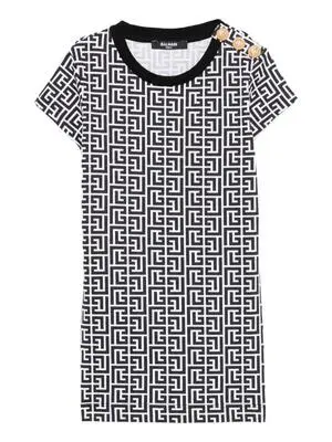 Balmain Embellished Print T-shirt - Black