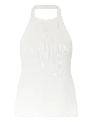 RÓHE Knitted Halter Neck Camisole - White