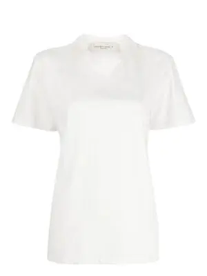 GOLDEN GOOSE Logo Patch Crewneck T-shirt - White