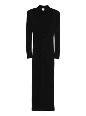 Nanushka Maxi Shirt Dress - Black