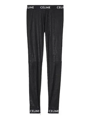 Celine Leggings In Lambskin - Black