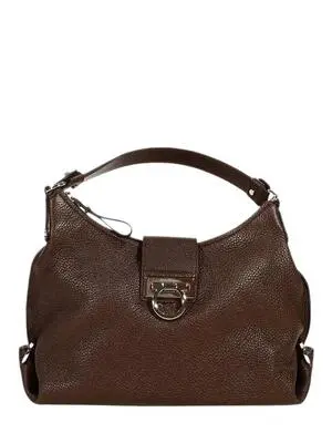 SALVATORE FERRAGAMO Salvatore Ferragamo Gancini Detail Leather Handbag