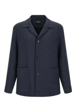 Zegna Alpe Shirt-collar Jacket - Black