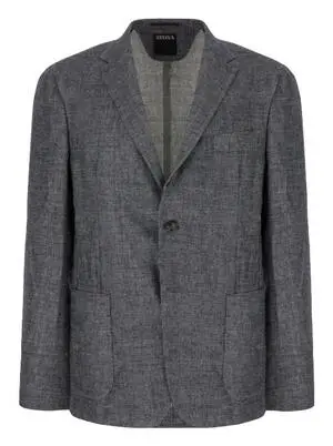 Zegna Single-breasted Blazer - Grey