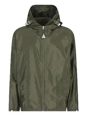 Moncler Long Sleeve Zip Up Hooded Jacket - Olive Green