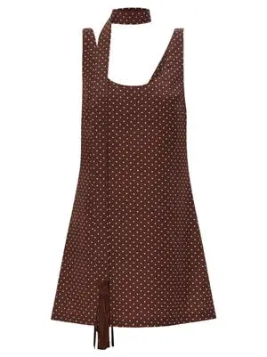 Posse Posse Evie Polka-Dot Mini Dress Red