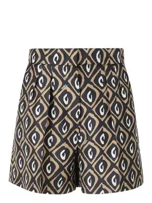 Max Mara Patterned Tailored Shorts - Black