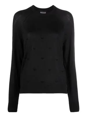 Emporio Armani Logo Knitted Jumper - Black