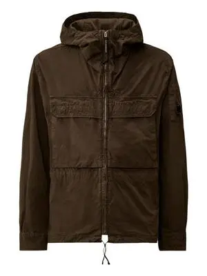 C.P. COMPANY Long-sleeved Zip-up Jacket With Hood - Gun Gray