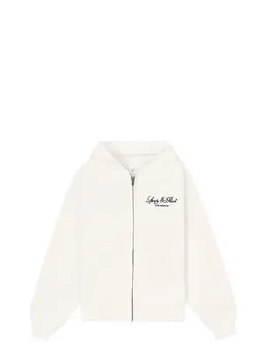 SPORTY  RICH Sporty & Rich Long Sleeve Zip-up Hooded Sweatshirt - No