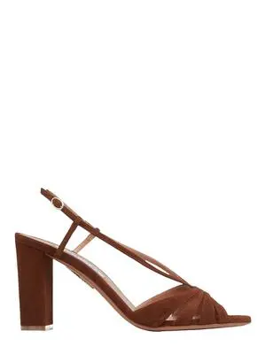 AQUAZZURA Open Toe High Heeled Sandals - Brown