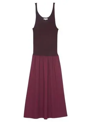THE FRANKIE SHOP Iliya Drop Waist Maxi Dress - Red