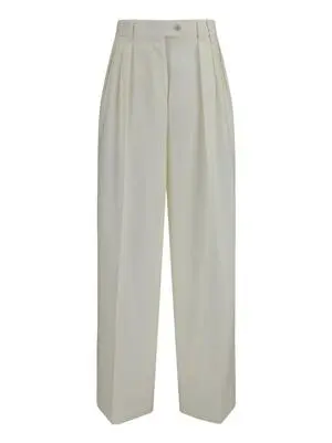Calvin Klein Alexandra Pleated Tailored Pants - Gray