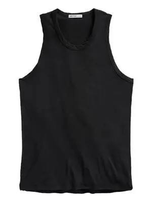JAMES PERSE Ribbed Sleeveless Tank - Black