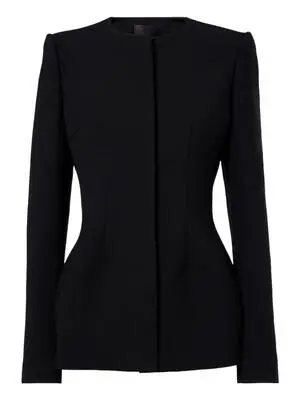 MUGLER Single-breasted Wool Jacket - Black