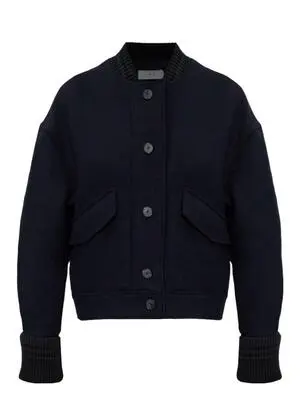 IRO PARIS Long-sleeved Casual Jacket - Navy Blue