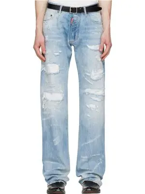 DSQUARED2 Dsquared2 Belt Loop Jeans With Rainbow Embroidery