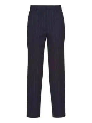 Prada Pinstriped Tailored Trousers - Blue