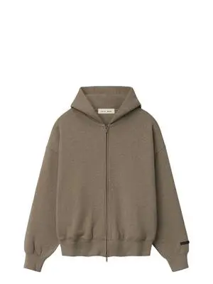 Fear Of God Essentials Ss26 Classic Zip-up Hoodie - Brown