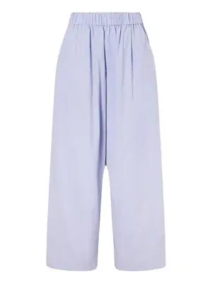 ST. AGNI Relaxed Wide-leg Trousers - Blue