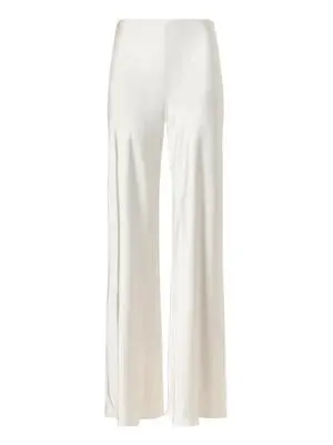Norma Kamali High-waisted Elastic Waist Pants - White