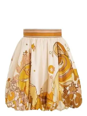Zimmermann Printed Skirt - Nude