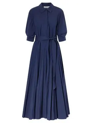 Simkhai SIMKHAI Arlo Cotton Belted Maxi Dress Navy