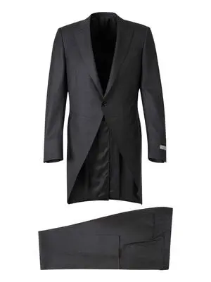 Canali Long-sleeved Suit Jacket And Trousers Two-piece Set - Black