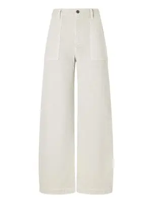 FRAME FRAME The Bow Cargo High-Rise Wide-Leg Barrel Jeans Gray