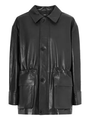 ARMA Maeve Paneled Leather Jacket - Black