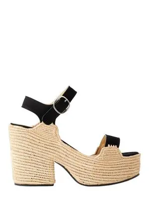 Gabriela Hearst Sardis Platform Wedge Sandals - Black