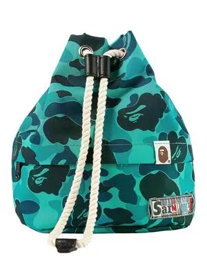 SAINT MXXXXXX A Bathing Ape" Canvas Handbag - Blue