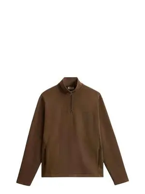 Woolrich Cotton Half-zip Sweatshirt - Brown