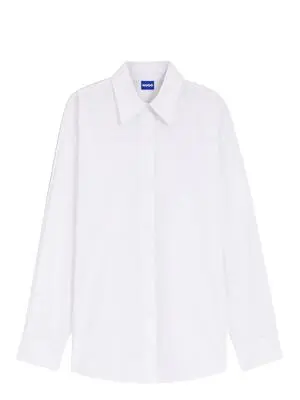 Hugo Oversized Blouse With Burnout Heart Print - Patterned