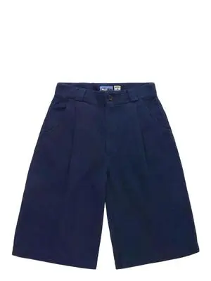 BLUE BLUE Sashiko Wide-leg Shorts - Blue