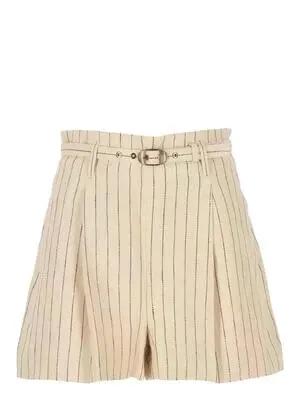 Zimmermann Rebellion Pinstripe Shorts - Neutrals