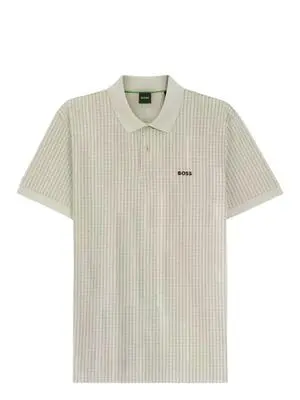 BOSS Geometric-pattern Polo Shirt - Neutrals