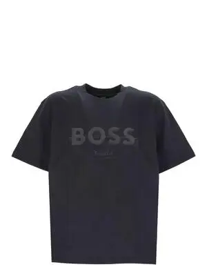 BOSS Logo-print Cotton T-shirt - Black