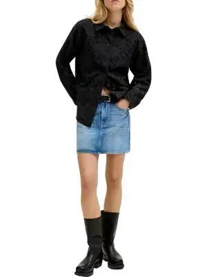 JJXX Freya Broderie-anglaise Shirt - Black