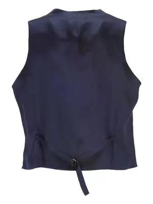 L.B.M. 1911 L.B.M. 1911 Navy Blue Wool Waistcoat