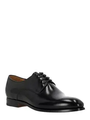 ORTIGNI Polished Finish Derby Shoes - Black